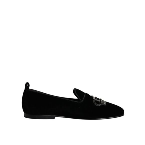 Dolce & Gabbana | Shoes | Dolce Gabbana Velvet Loafers Skull Detail Men ...